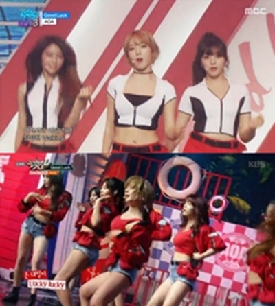 《音乐中心》中AOA华丽回归，《Good Luck》怎样？