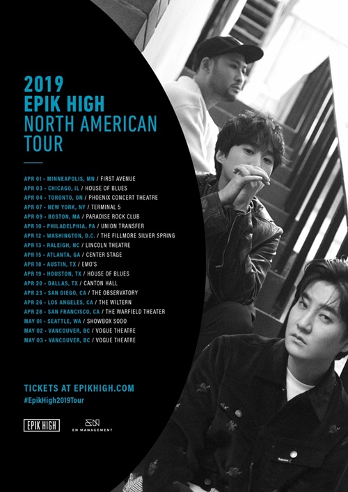 Epik High，时隔4年北美巡演…17个城市大长征